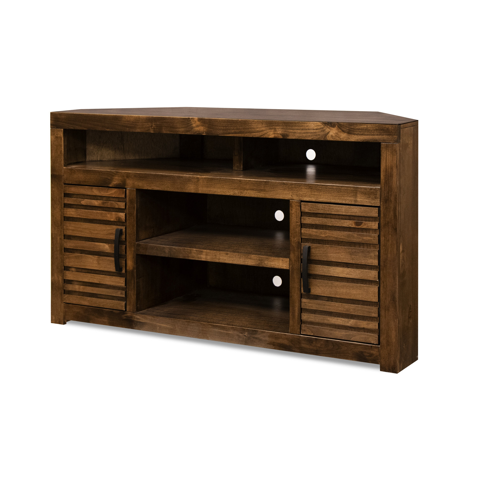 Loon Peak® 55" Tv Compatible Rustic Corner Stand, 52" Width, Whiskey ...