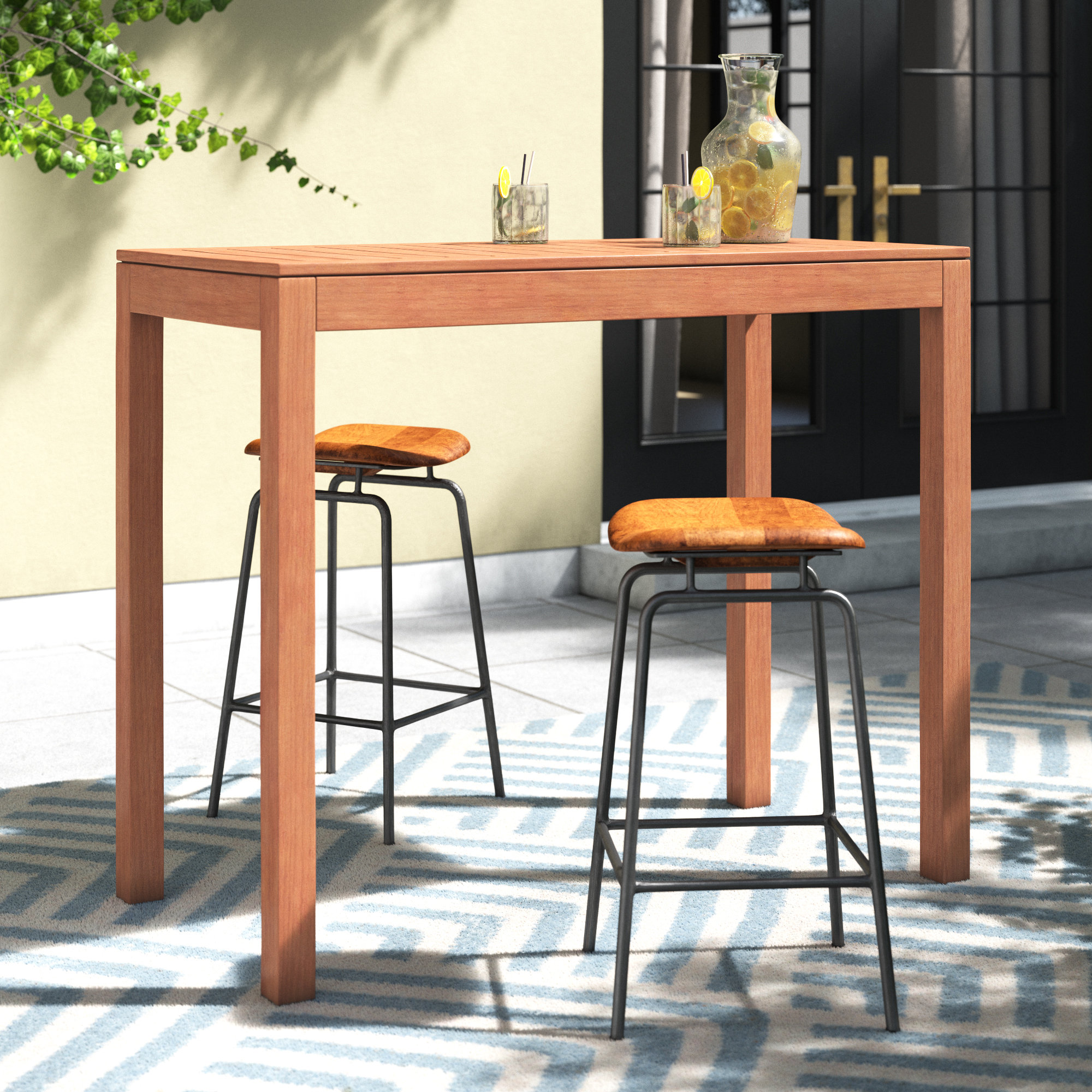 Dakota Fields Vanesa Solid Wood Bar Table | Wayfair.ie