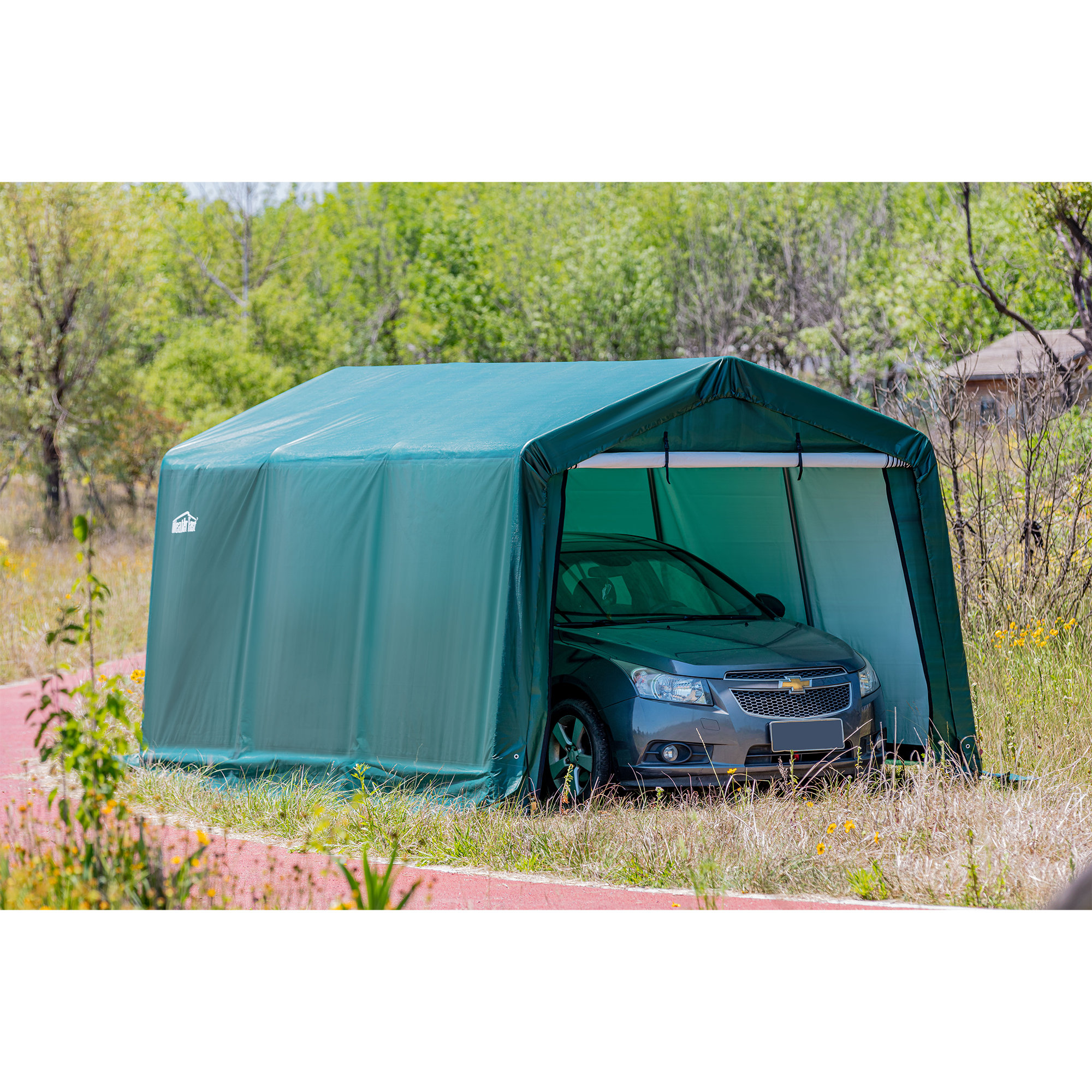 WEATHERFAST Portable Steel Frame Storage Shed Carport & Reviews | Wayfair