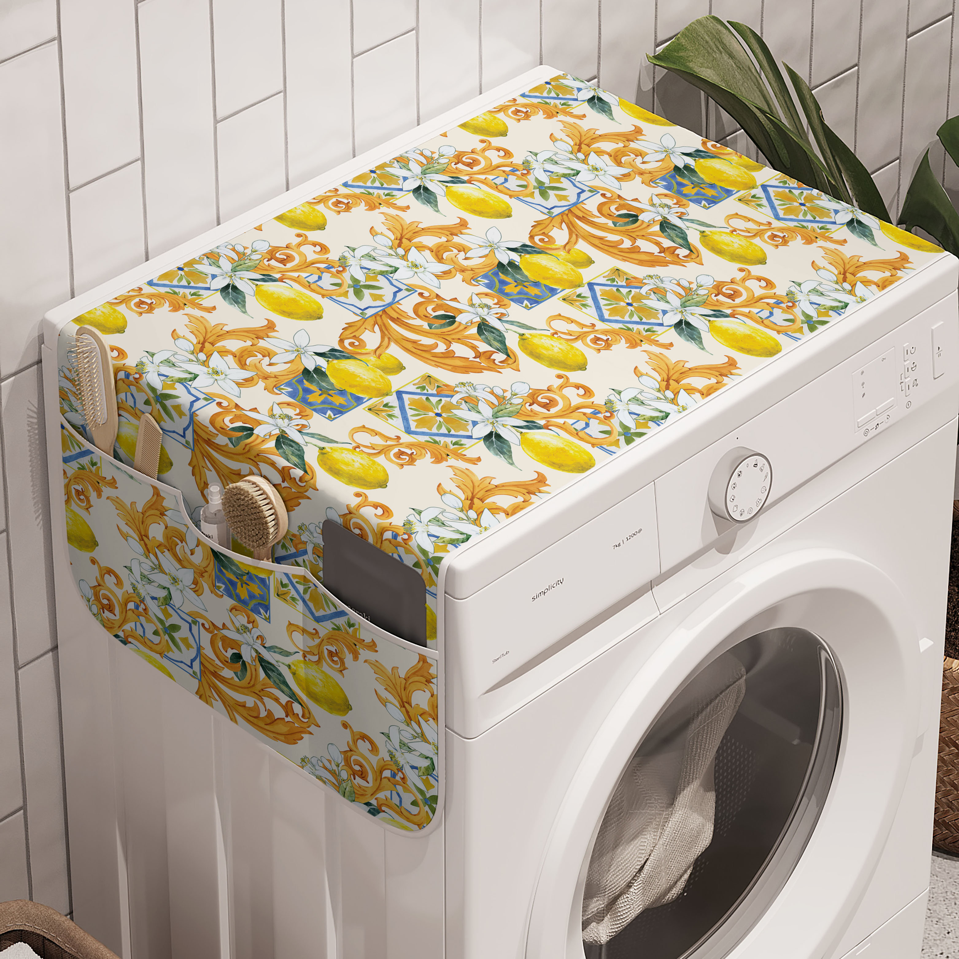 East Urban Home Lemon Washing Machine Organizer Pack of 2 47" x 18.5 ...