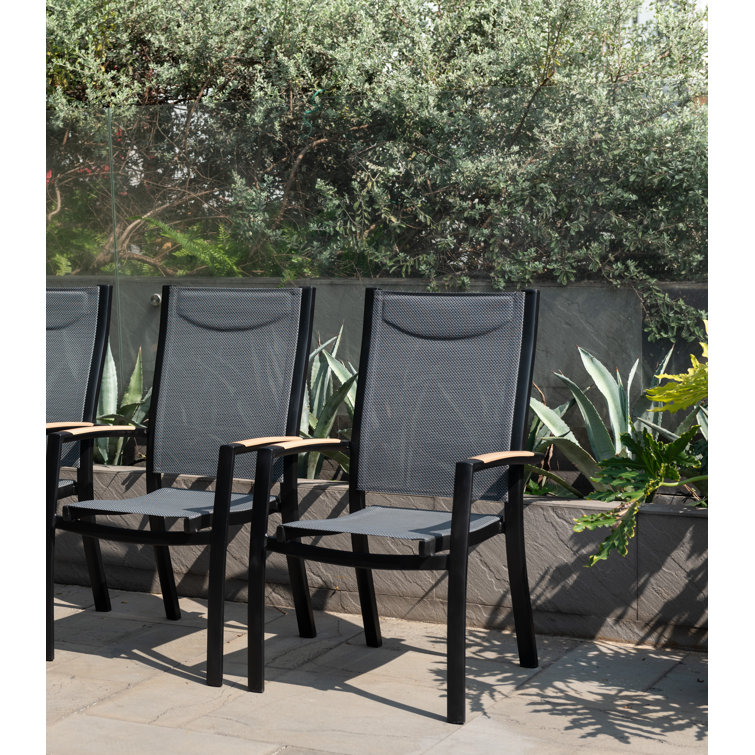 Wade Logan® Briceton Outdoor Stacking Dining Armchair | Wayfair