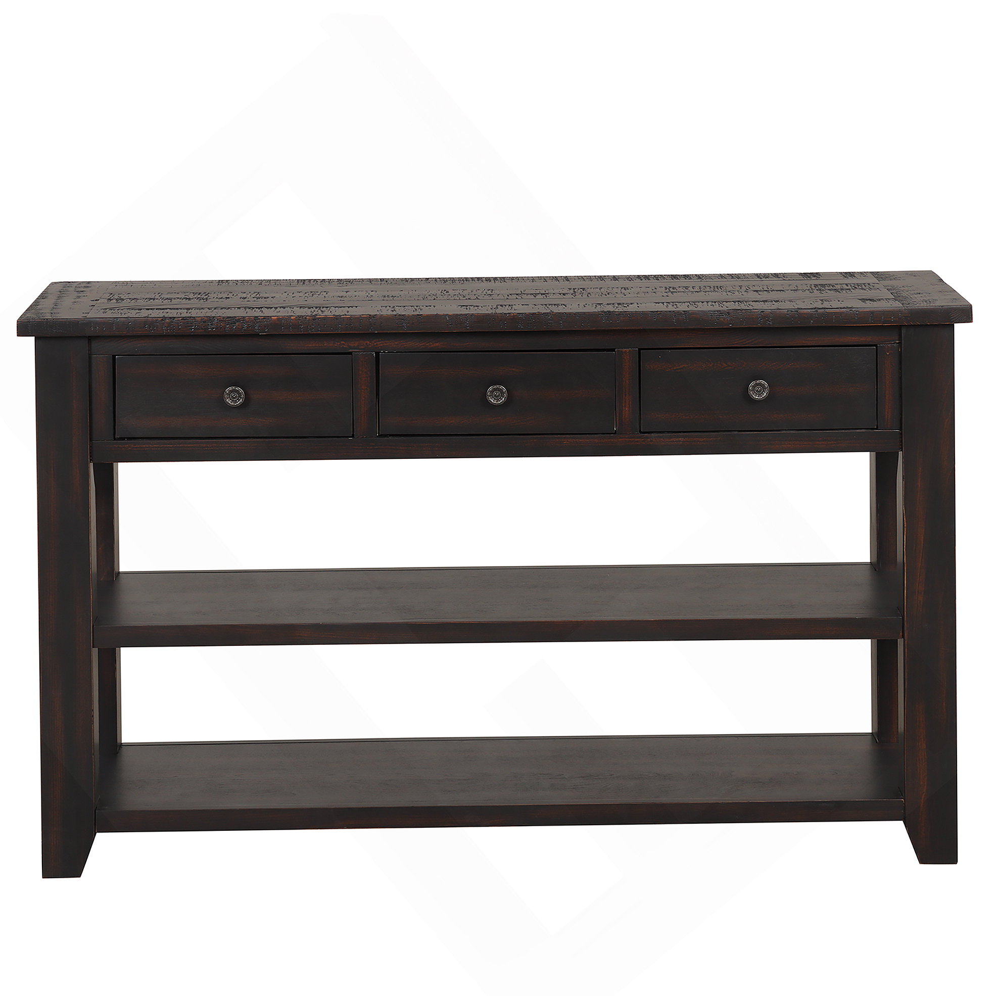 Latitude Run® 48'' Solid Pine Wood Top Console Table, Modern Entryway ...