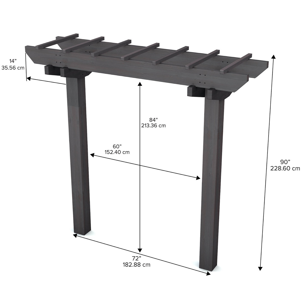 Vita Wildwood 2-Post Wood Arbor & Reviews | Wayfair