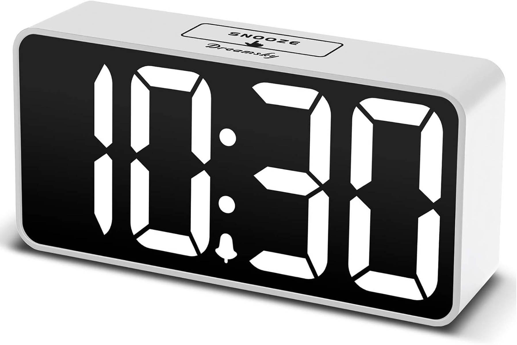 Ivy Bronx Alarm Clock For Bedroom, Large Big Numbers Display With ...