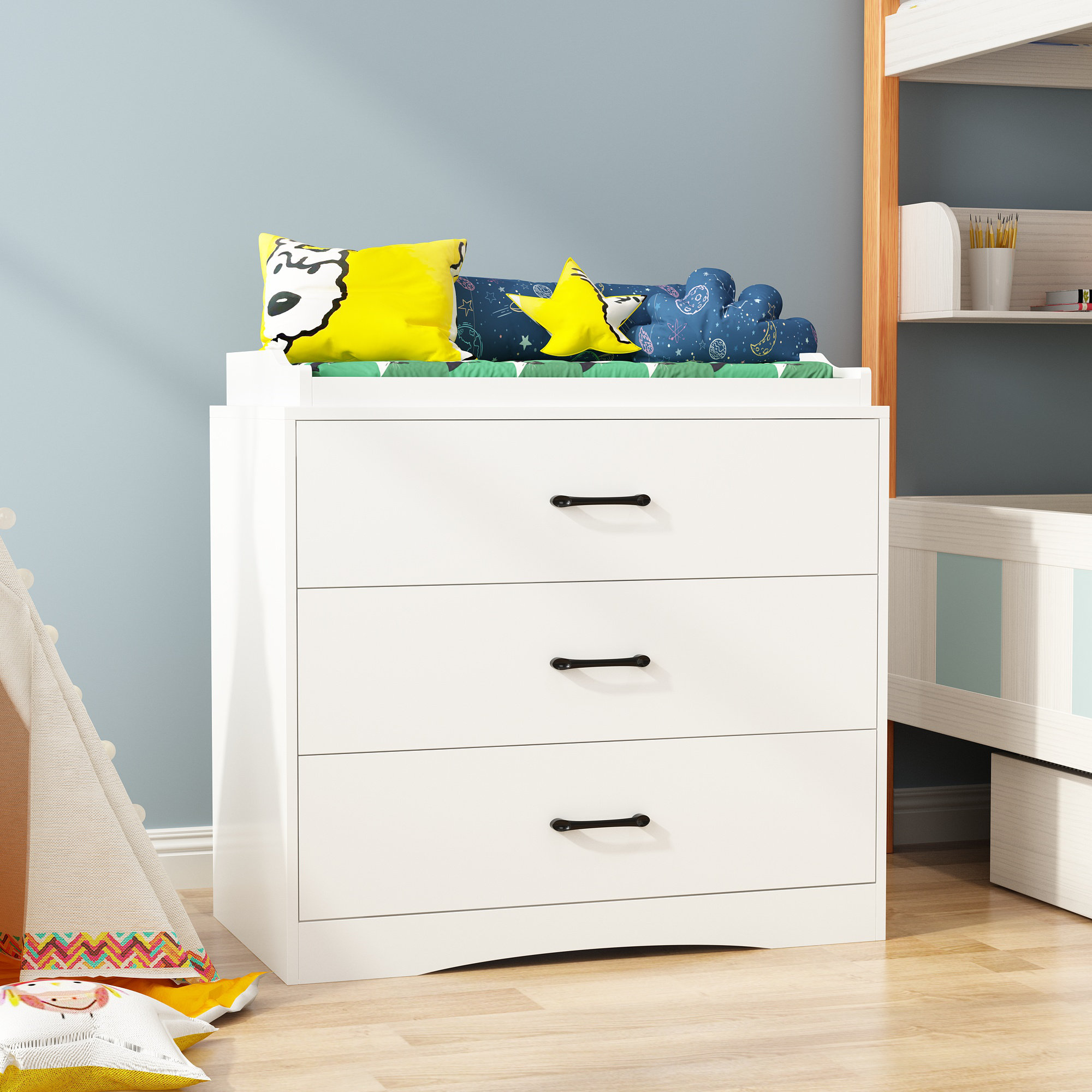 Ebern Designs 3 Drawers Changing Table Dresser - Wayfair Canada