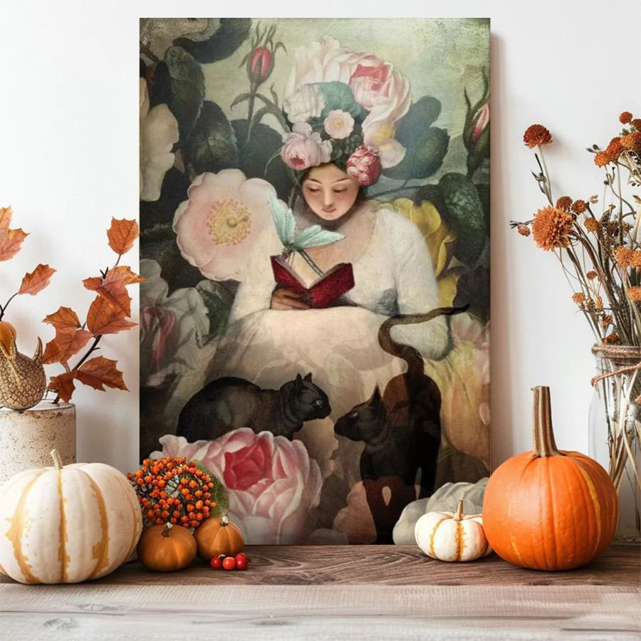 Winston Porter 1 piece framed Caterina painting - Girl Among Flowers ...