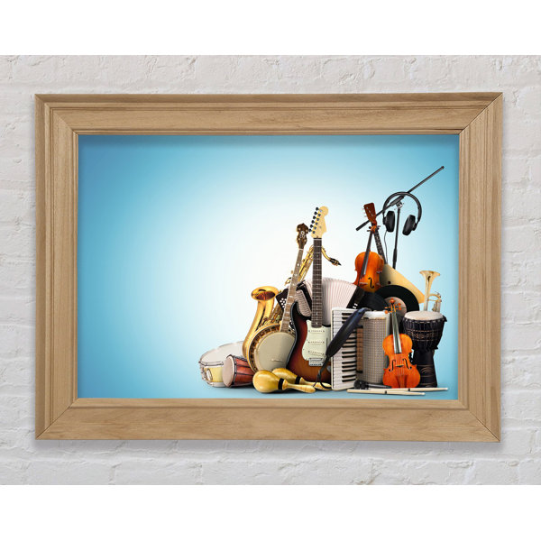 Bright Star Musical Instruments Band - Single Picture Frame Art Prints ...