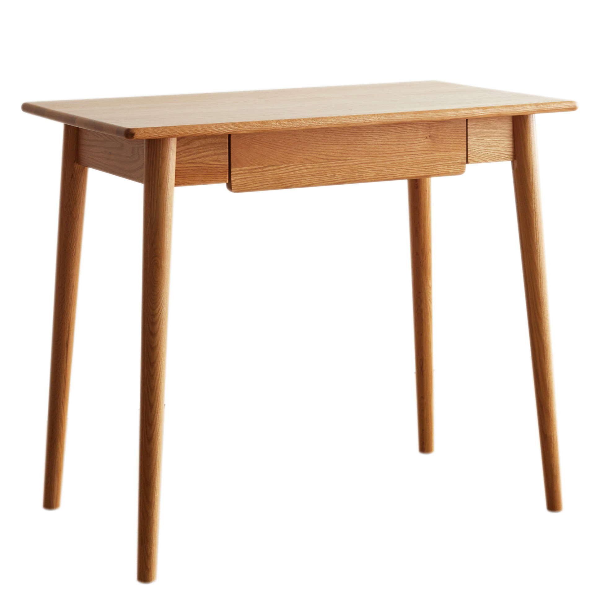 George Oliver Solid Oak Study Desk - Natural Wood For Academic ...