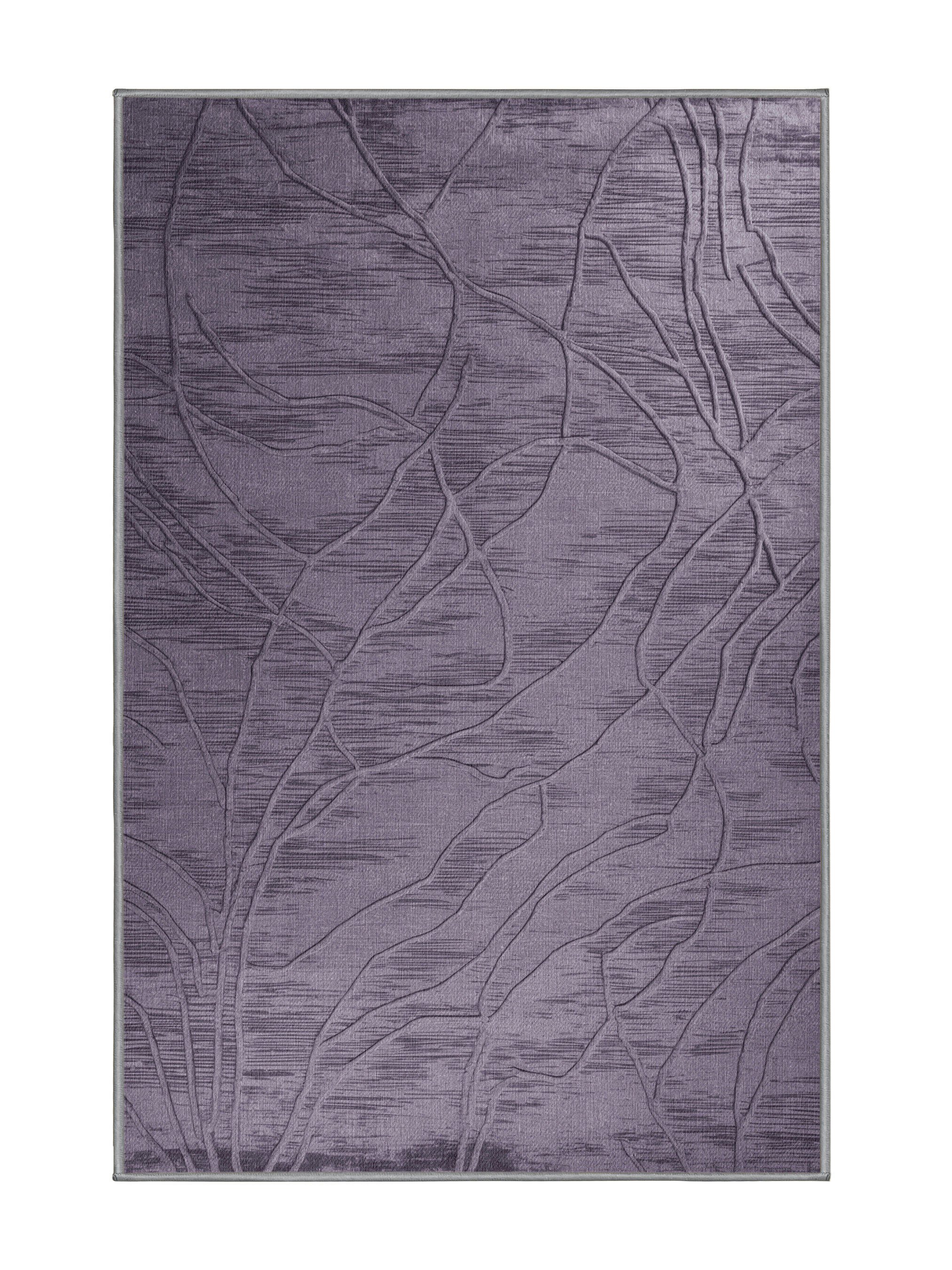 Hokku Designs Machine Washable Abstract Purple Area Rug | Wayfair