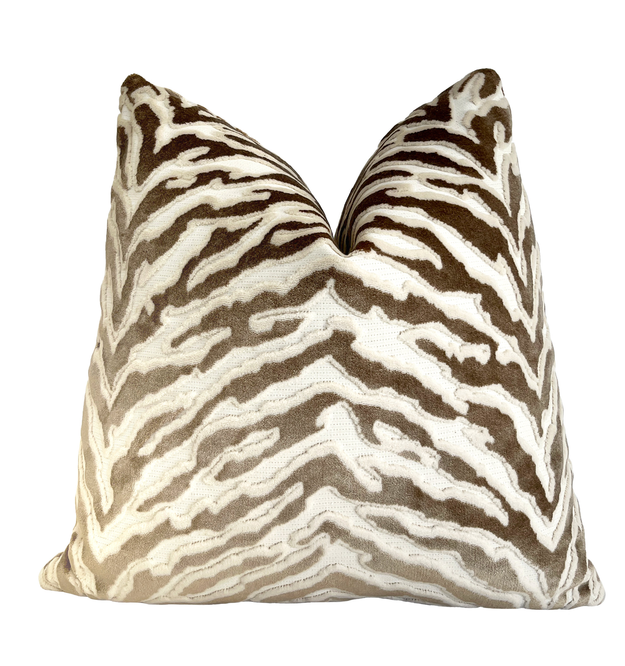 Smithy Home Couture Velvet Zebra Throw Pillow Cover | Wayfair