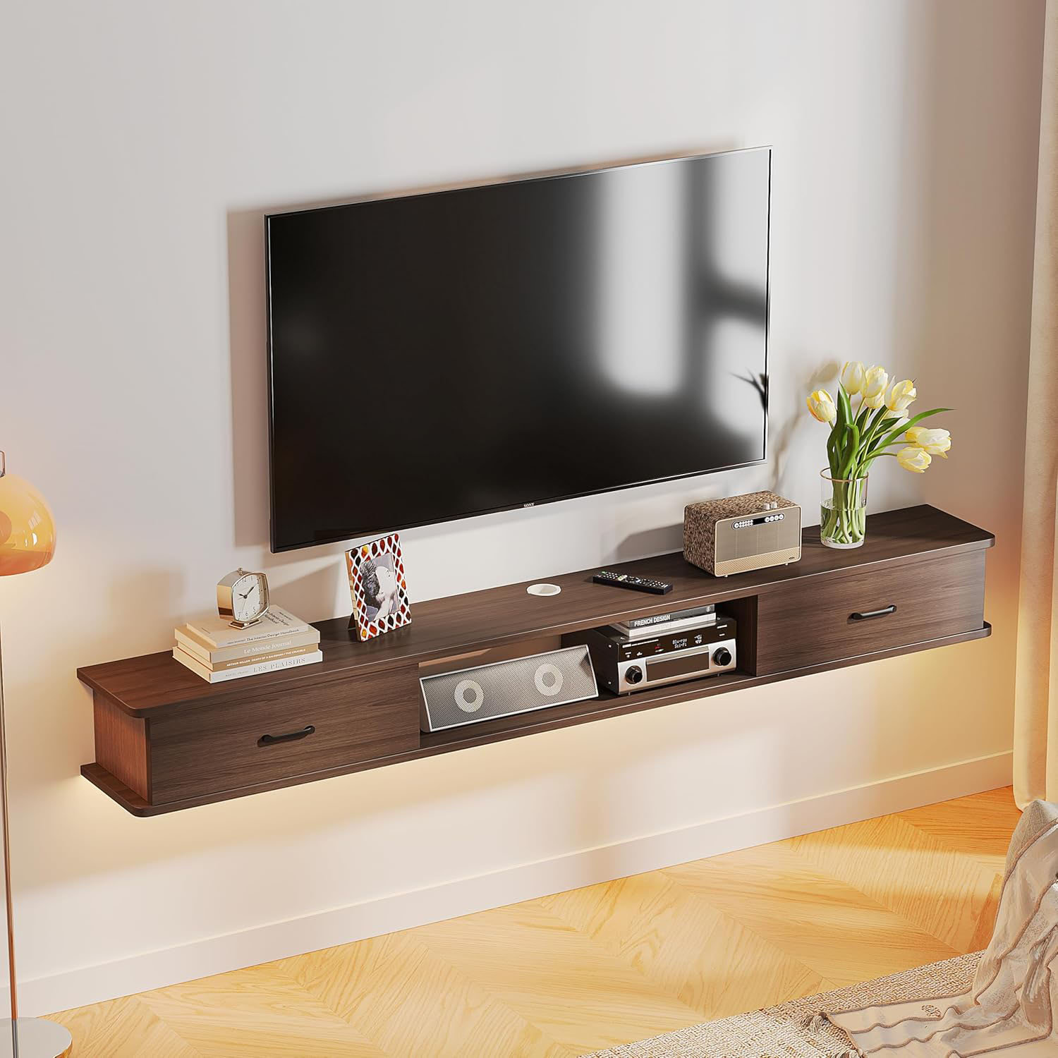 Ebern Designs Cabinet,Floating Console Shelf,Wall Mounted TV | Wayfair