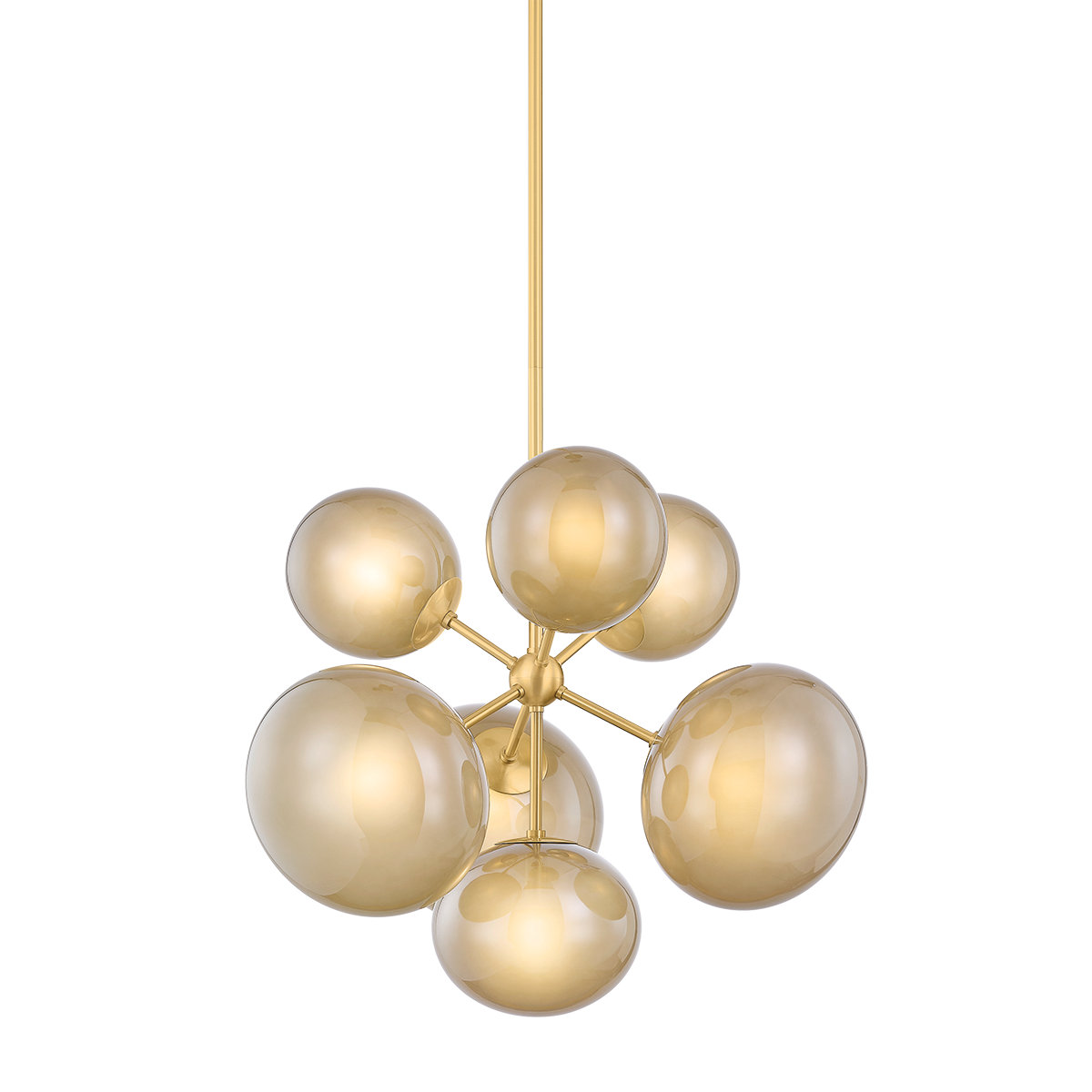 Mitzi Zaley 28 inch wide 7 Light Chandelier in Aged Brass | Wayfair