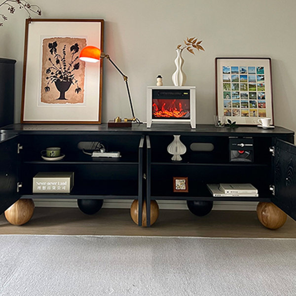 Trentastic Trails Vintage style shell cabinet door TV stand | Wayfair