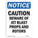 SignMission OSHA Notice - Caution Beware Of Jet Blast Props Sign ...