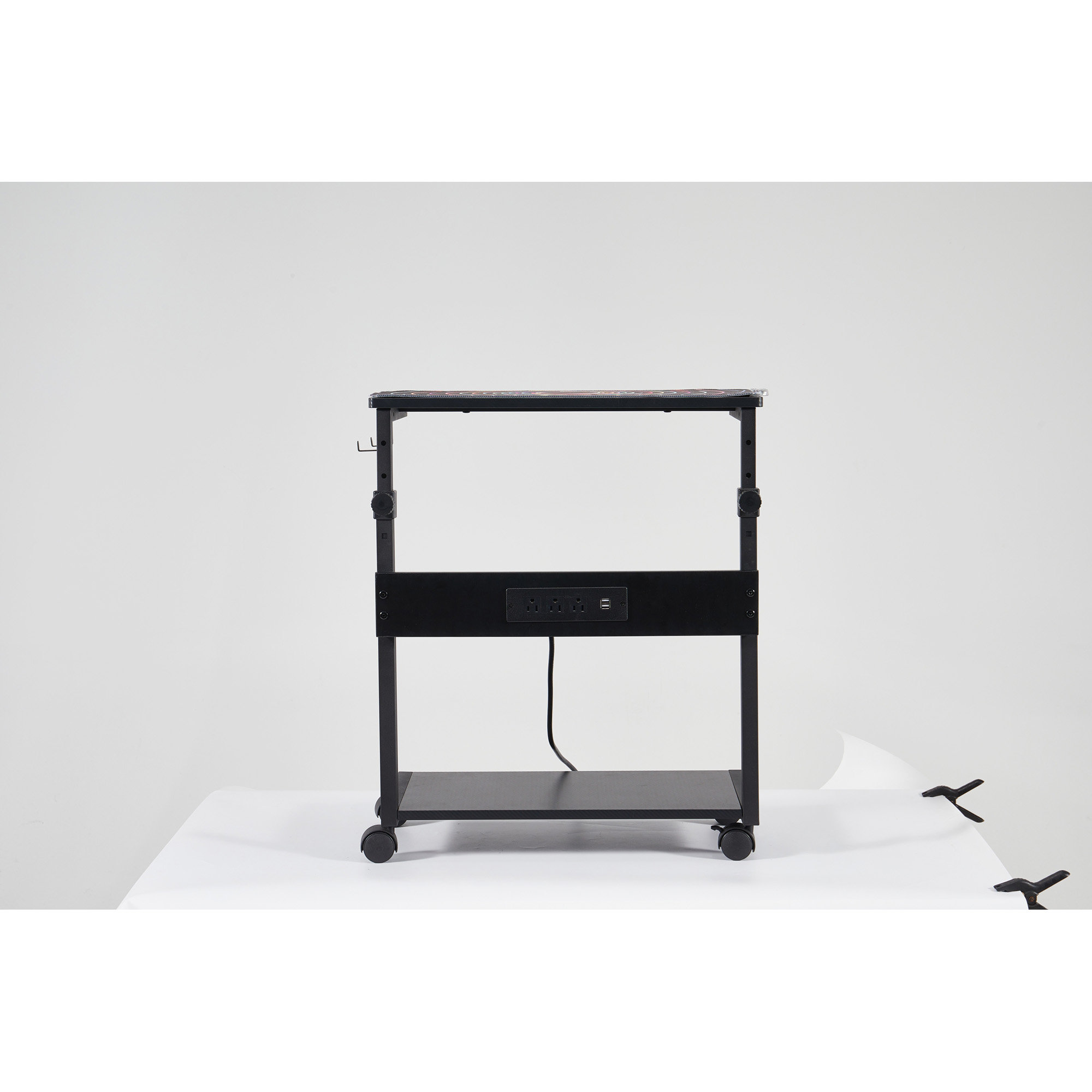 17 Stories Height Adjustable Computer Tower Stand, 2-Tier ATX-Case CPU ...