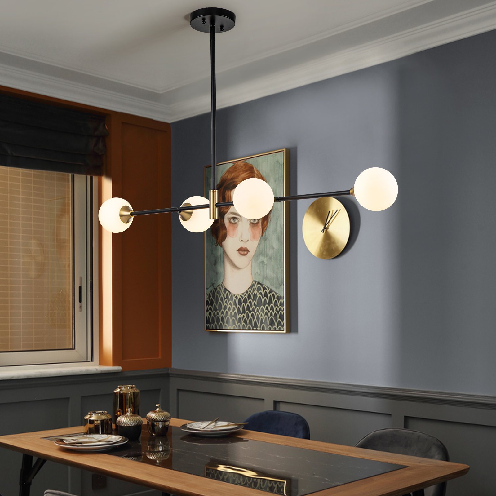 Mercer41 4-light Sputnik Modern Linear Chandelier & Reviews - Wayfair ...