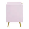 Mercer41 Nightstand, Pink High Gloss Finish | Wayfair