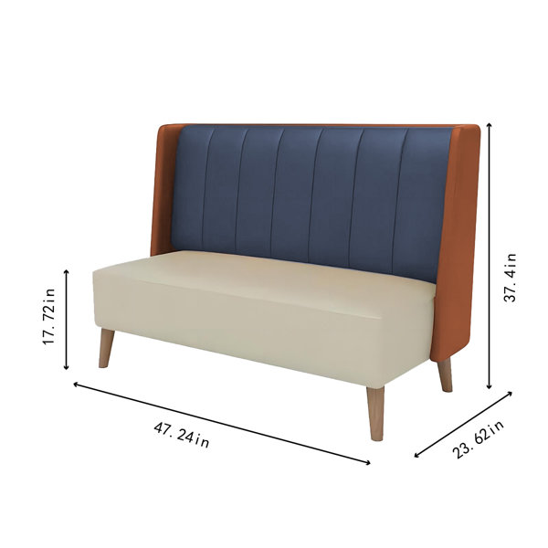 A UNIQUE LIGHT, LLC Restaurant Faux Leather Double Sofa Bench Set of 2 ...