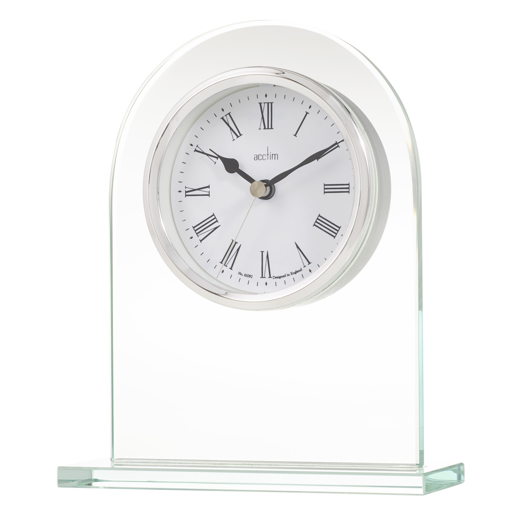 Acctim Ascott Mantel Clock Quartz Glass Energy Efficient Movement ...