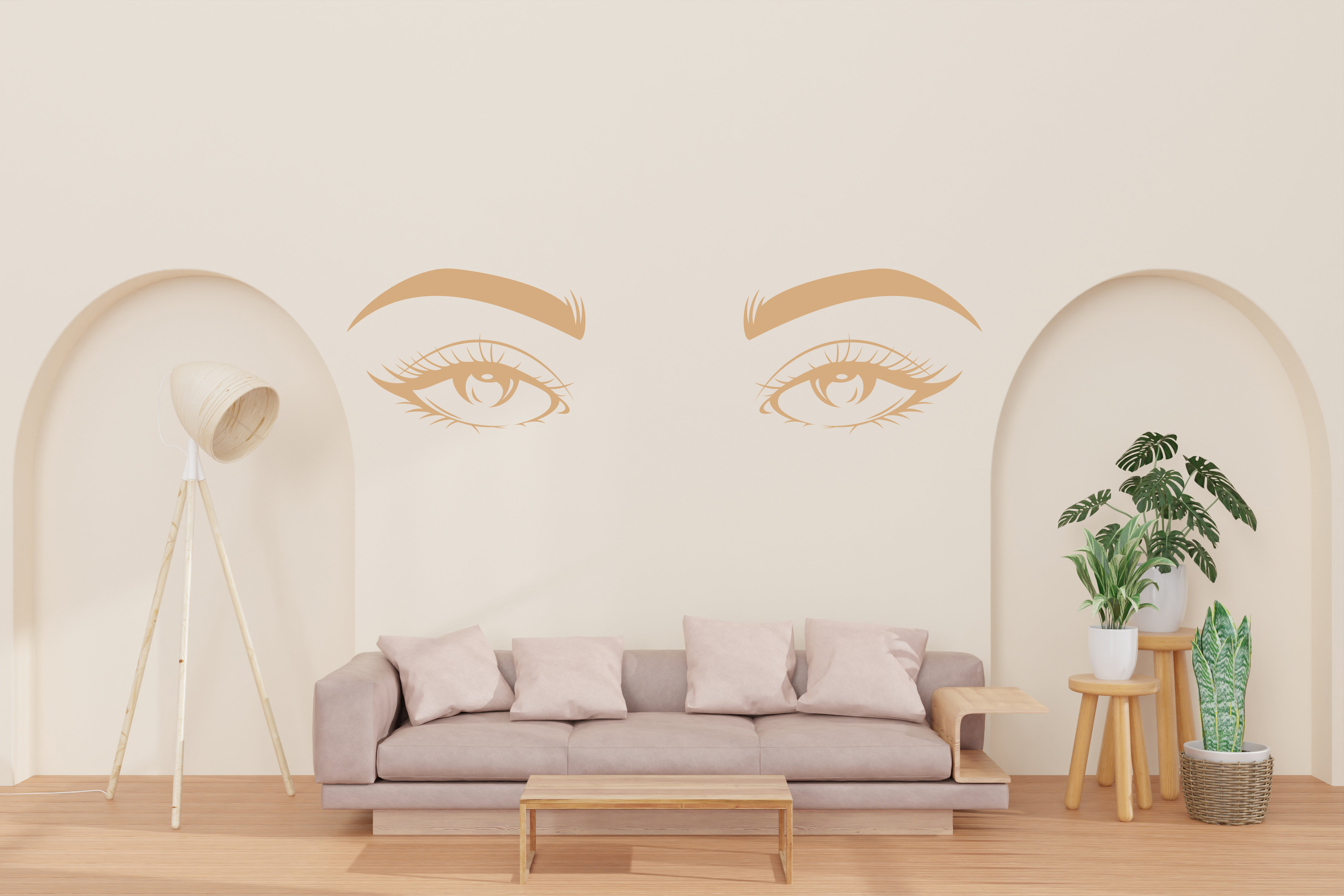 Lark Manor™ Eyes Boho Wall Decal, Eyes Decorative Bed Decals, Bed ...