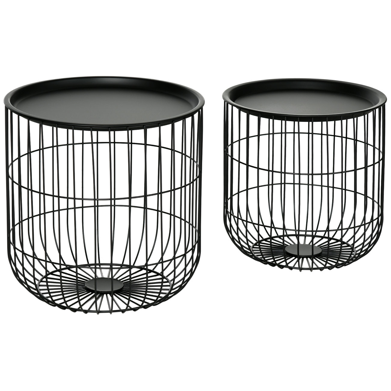 Home Decor Cage Shape End Table Set Of 2 | Wayfair