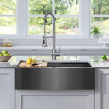 APRESSHUI Farmhouse / Apron Single Bowl Kitchen Sink | Wayfair