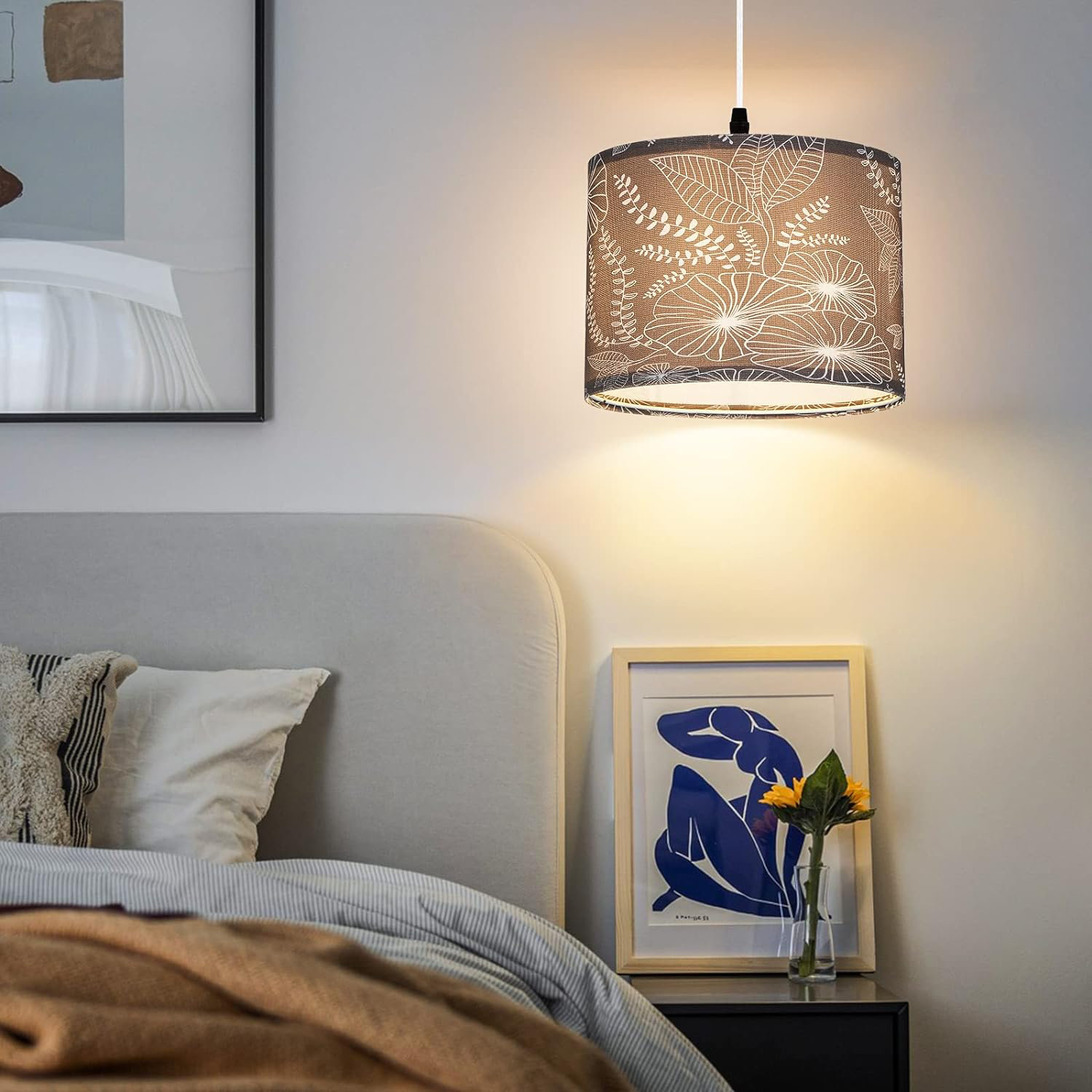 Winston Porter Plug in Pendant Light, Hanging Light with Plug in Cord ...