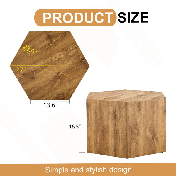 Millwood Pines Modern MDF coffee table, with complex texture patterns ...