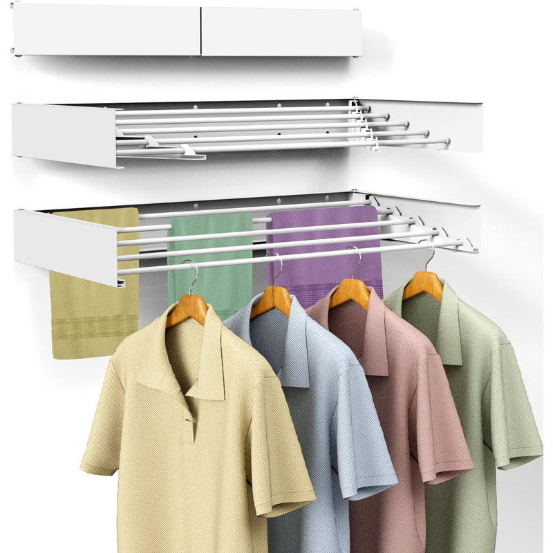Hoomic Laundry Drying Rack Collapsible, Wall Mounted Drying Rack | Wayfair