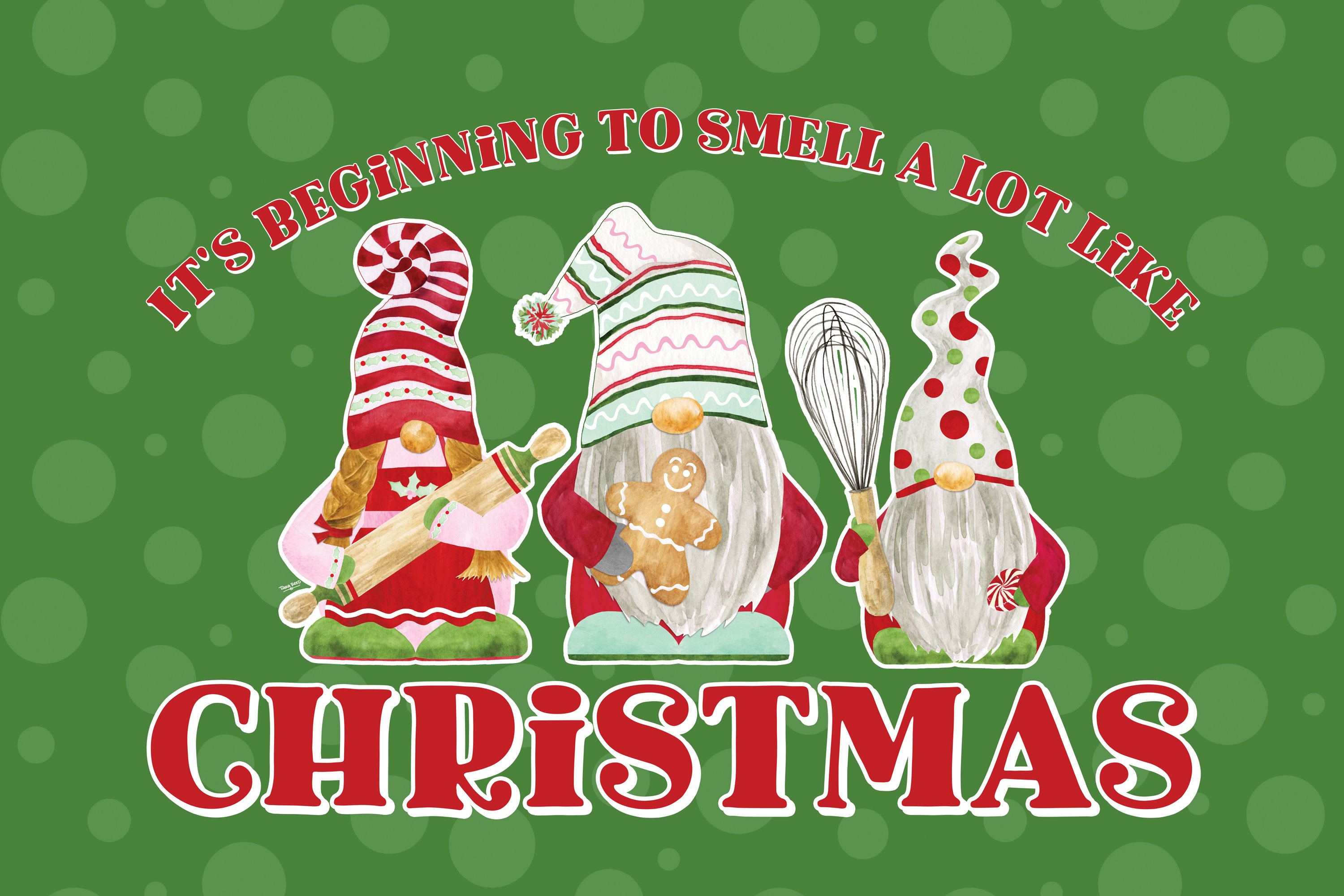 The Holiday Aisle® Leionna Christmas Bakers IV on Green by Tara Reed ...