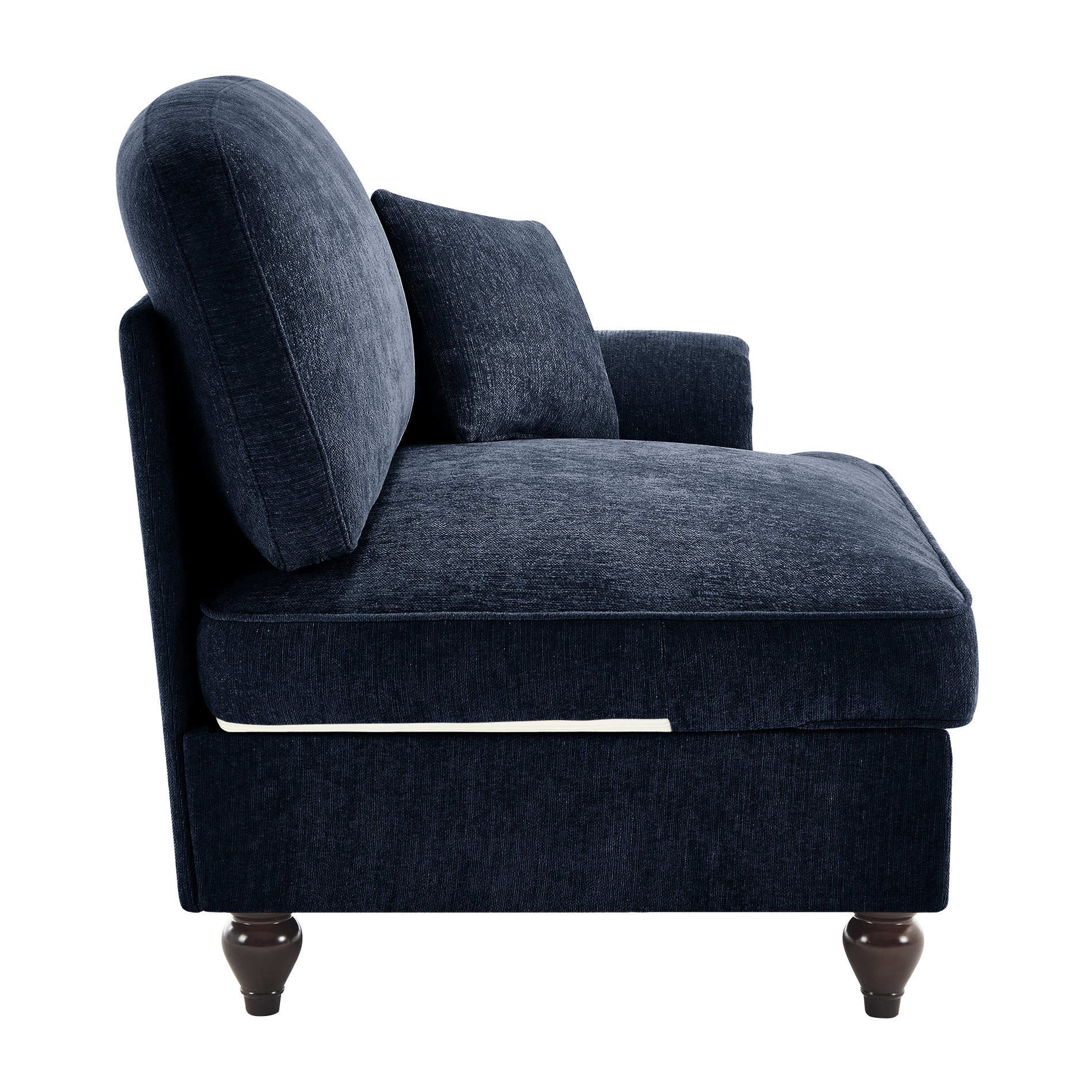 Latitude Run® Blue With 1 Seat And Chenille Fabric, Detachable Pleated ...