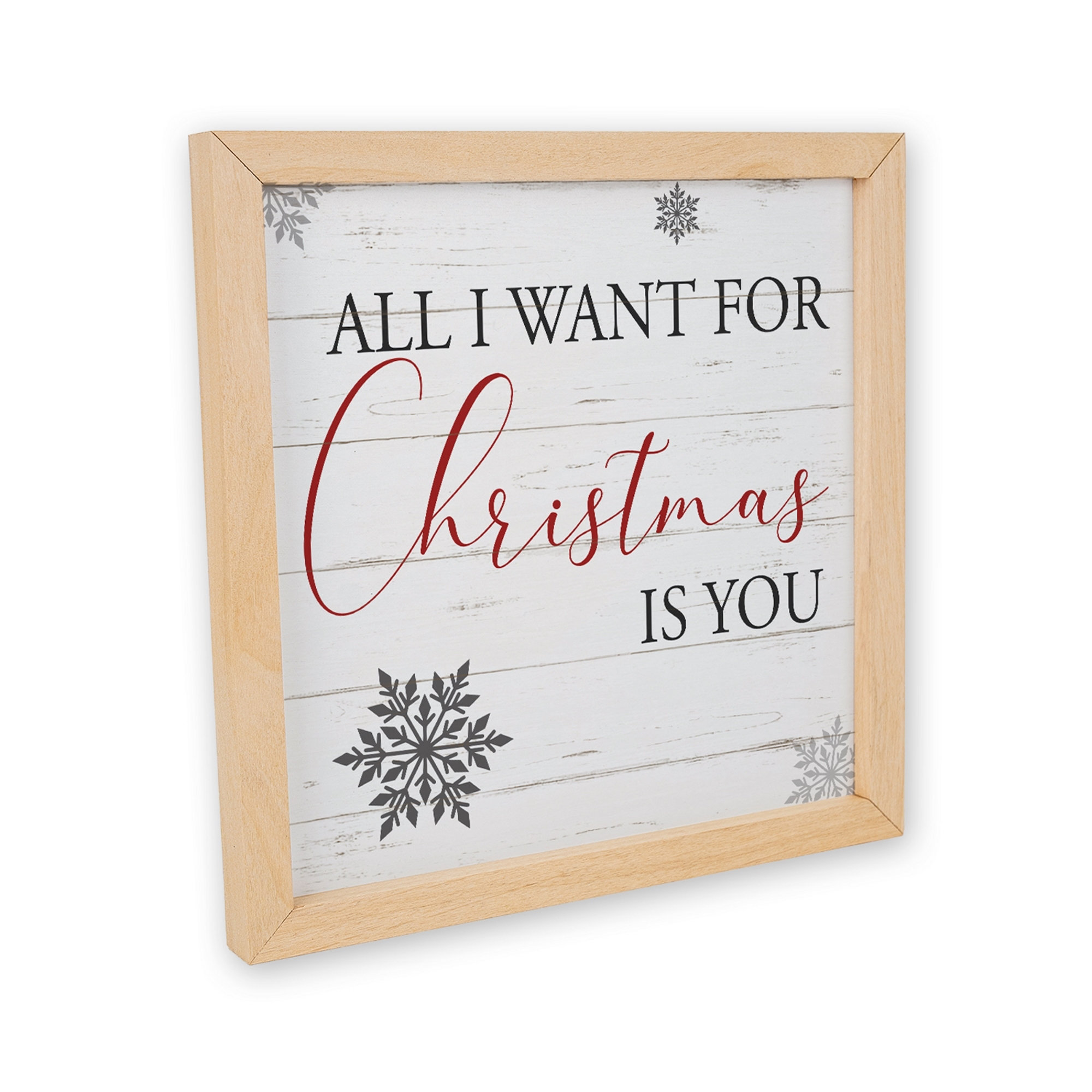 The Holiday Aisle® All I Want For Christmas Is You Wood Christmas Sign ...