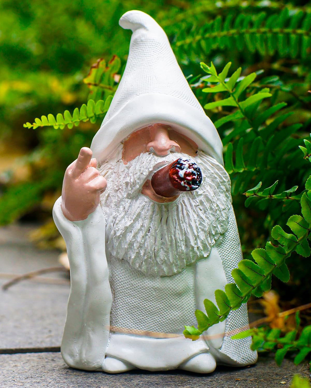 Arlmont & Co. Middle Finger Decor Statue, 5.9In Naughty Smoking Wizard ...