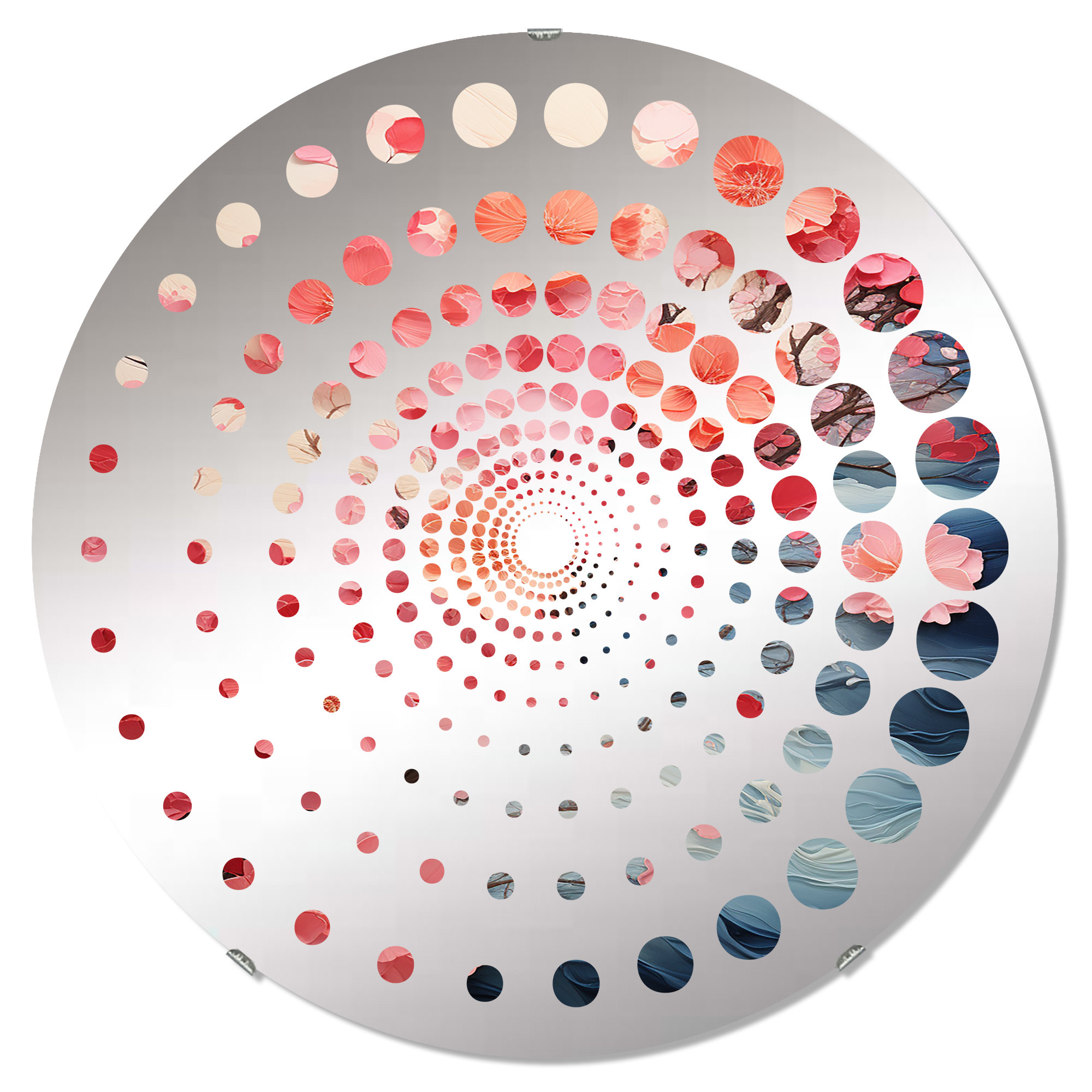 East Urban Home Coral Rippling Reverie Flowers I - Spiral Dot ...