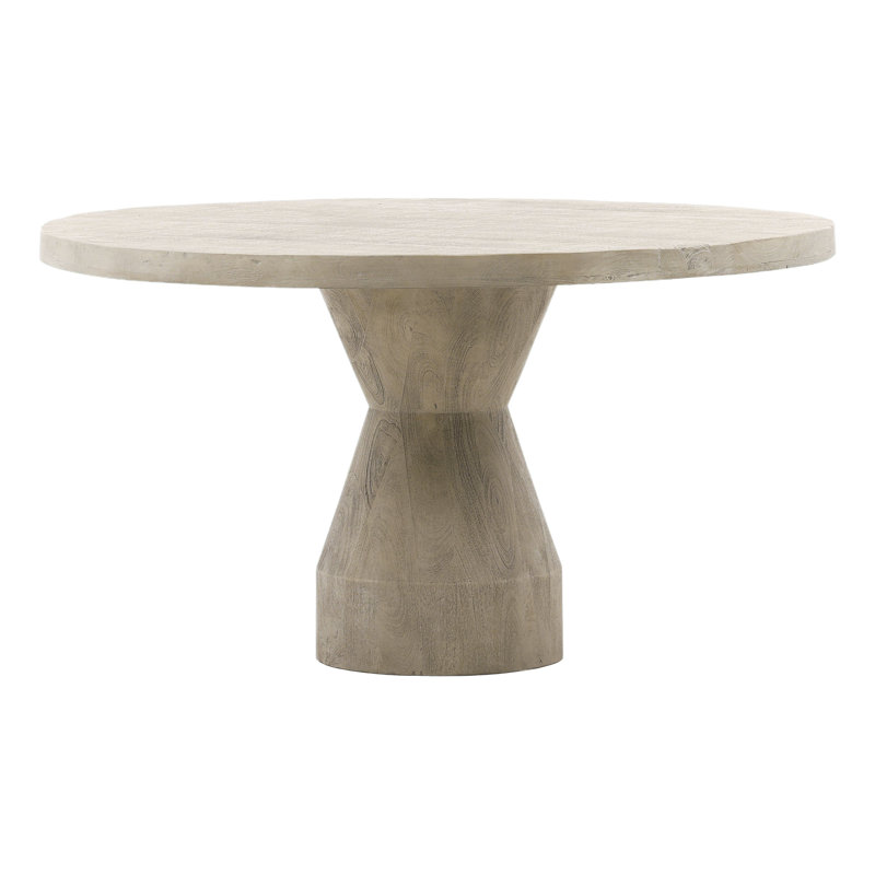 Loon Peak® Minerva 54" Round Mango Wood Dining Table, Grey Wash | Wayfair