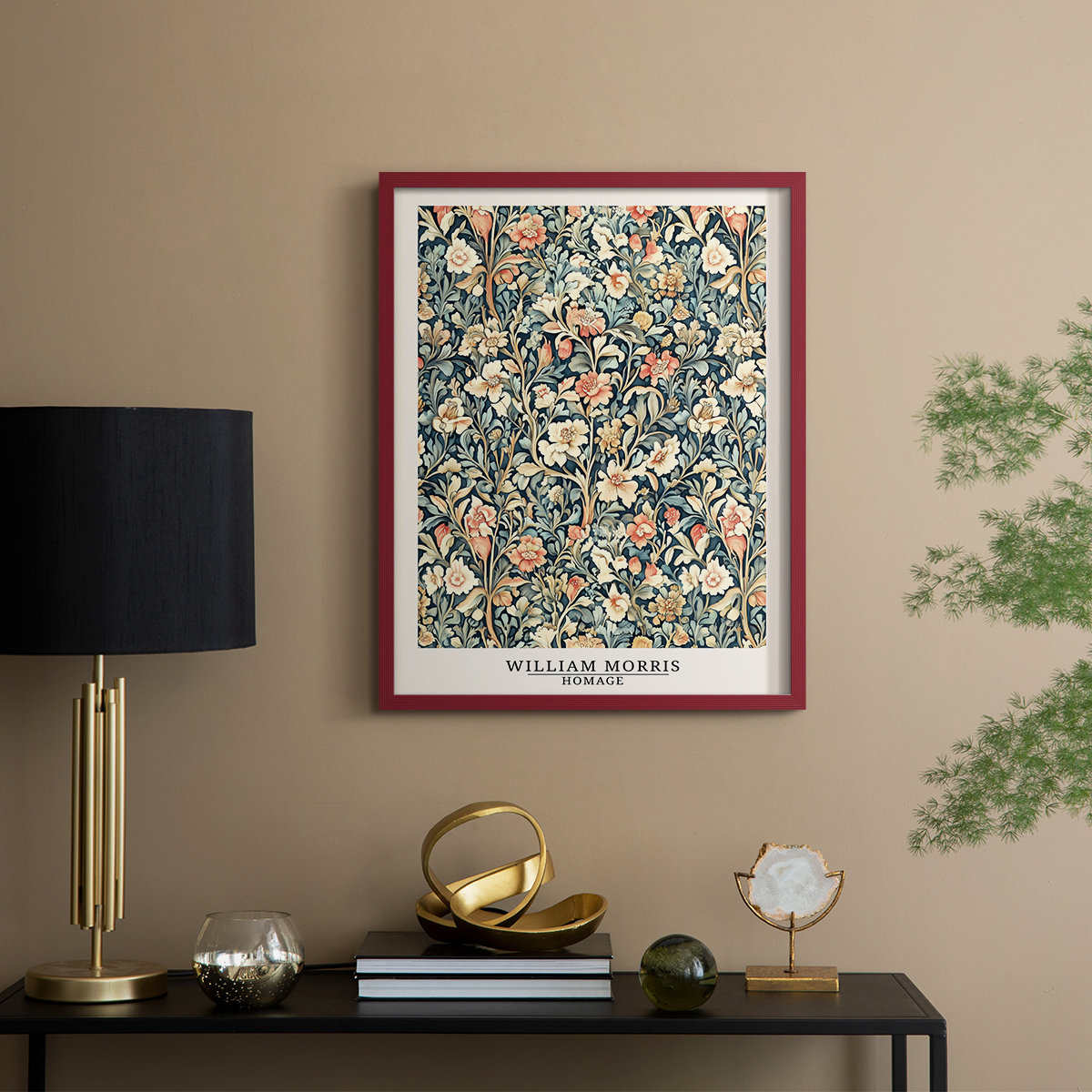 Astoria Grand WM MORRIS Series DCCCXCV Framed Print - Solid Wood | Wayfair