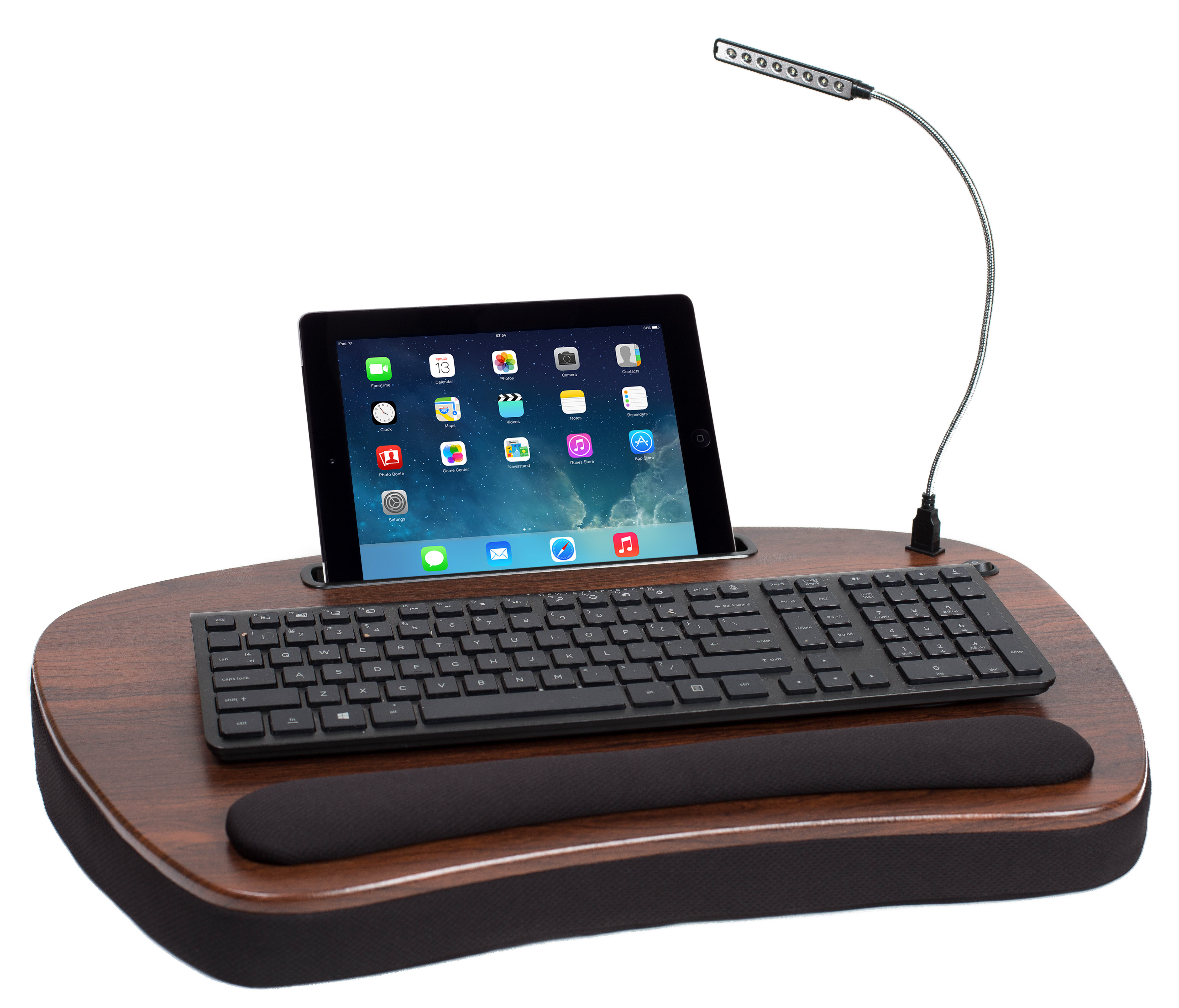 Sofia + Sam Oversized Memory Foam Lap Desk with USB Light and tablet ...