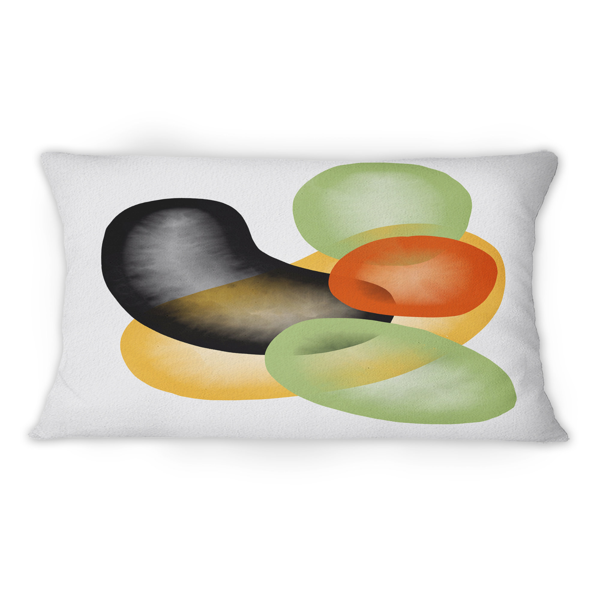 Design Art Colorful Minimal Shapes X - Modern Printed Throw Pillow ...