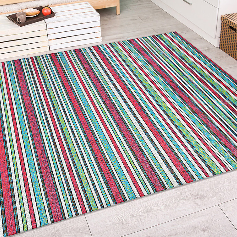 Bay Isle Home Ellenton Striped Indoor / Outdoor Area Rug & Reviews ...
