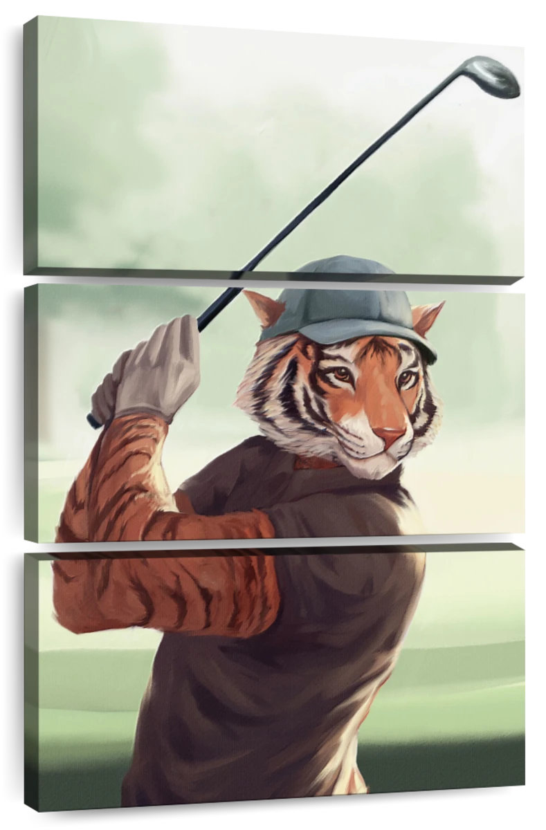 Trinx Ketti Tiger Playing Golf | Wayfair