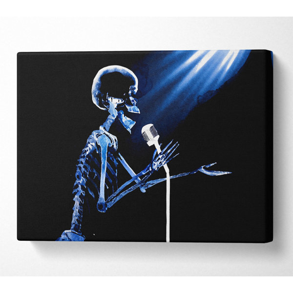 Happy Larry Skeleton Singer - Wrapped Canvas Art Prints | Wayfair.co.uk