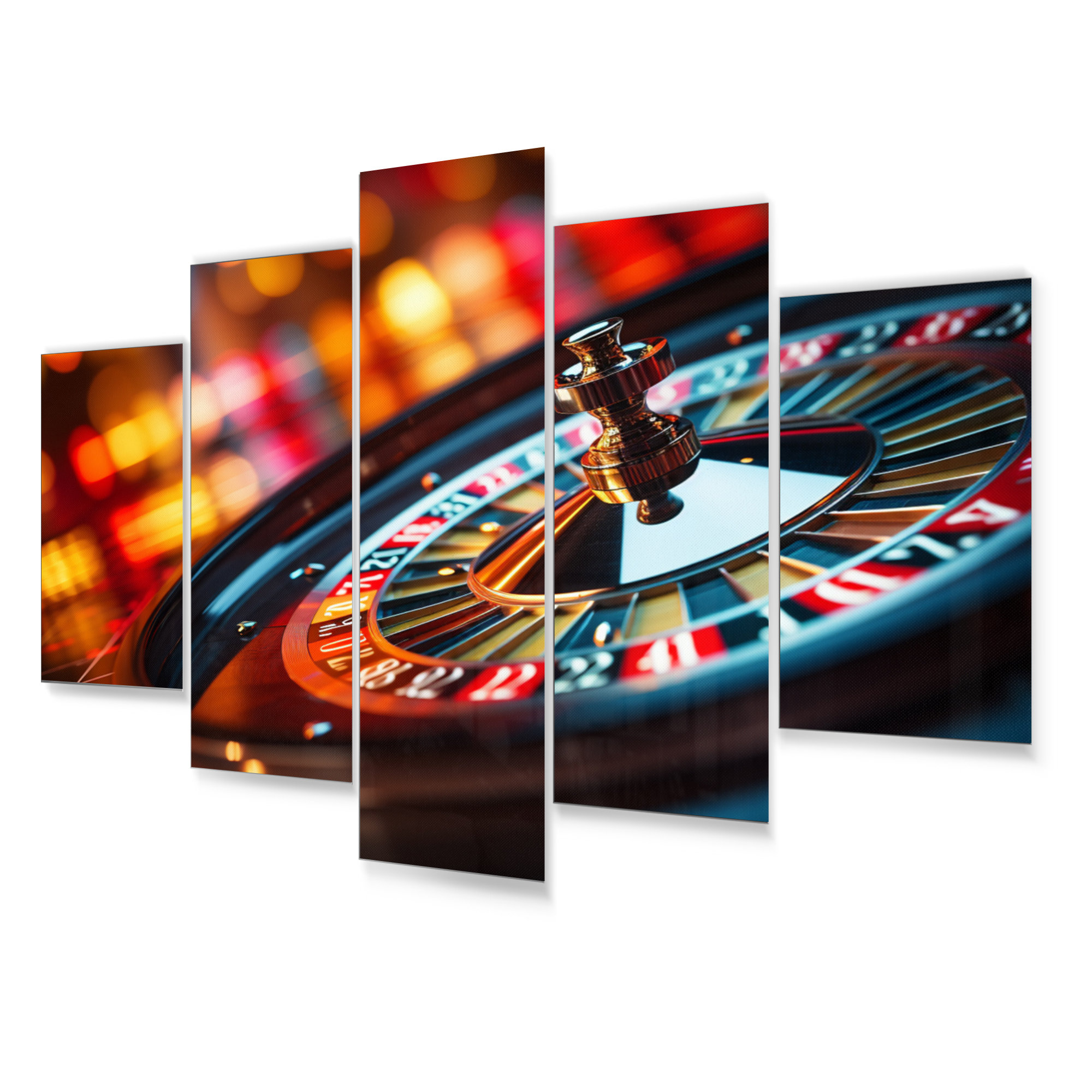 Design Art Casino Royale Roulette IV - Casino & Games Metal Wall Art ...
