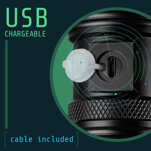 Bell + Howell Taclight Max Rechargeable Wide Beam Flashlight with 5 ...