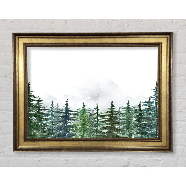 Bright Star Trees Peer Above The Clouds - Single Picture Frame Art ...