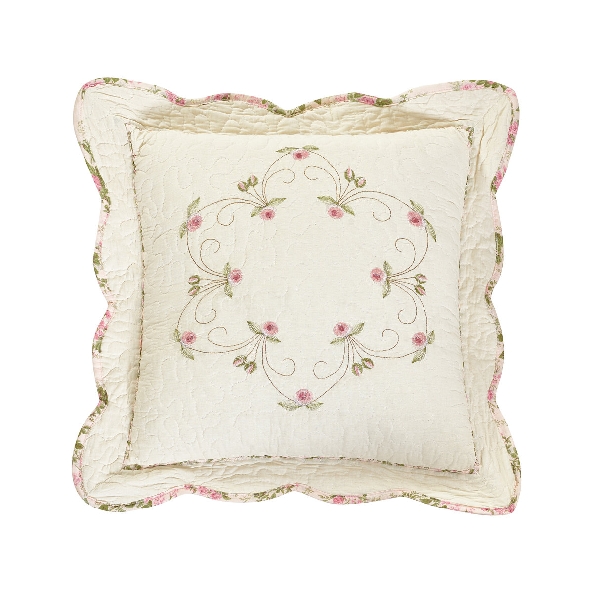 Modern Heirloom Felisa Square Embroidered Pillow & Reviews | Wayfair