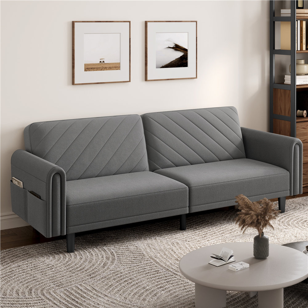 Yaheetech Fabric Click-clack 3-Seater Sofa "& Reviews" | Wayfair.co.uk