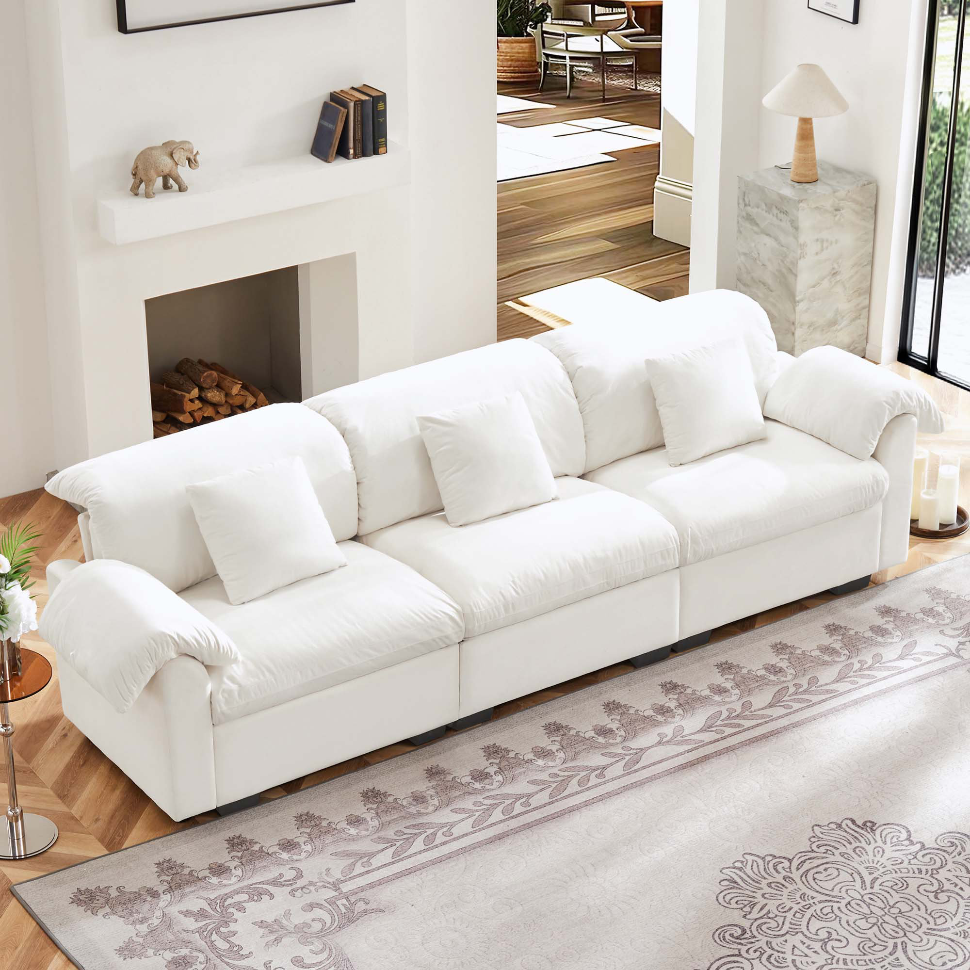House of Hampton® 3 Seater Deep Seat Cloud Like Sectional Couch With ...