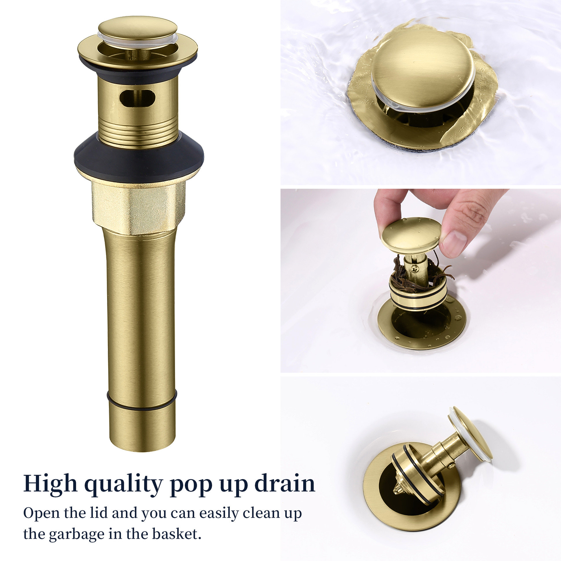 Crafted Palm Brushed Nickel 2 Bathroom Sink Tap - Scratch, Water Spot ...