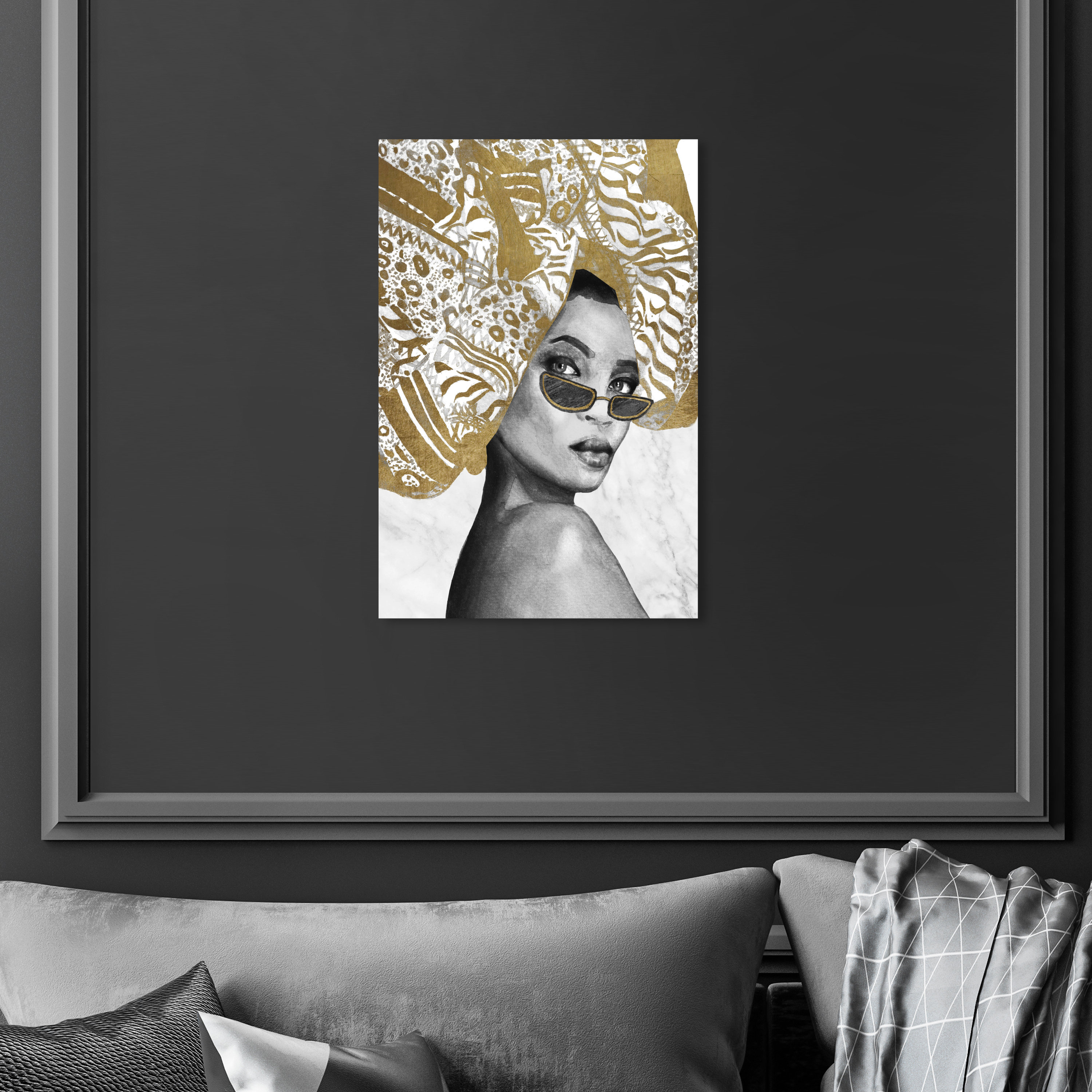 Oliver Gal Goddess of Tigris Gold - Graphic Art on Canvas - Wayfair Canada