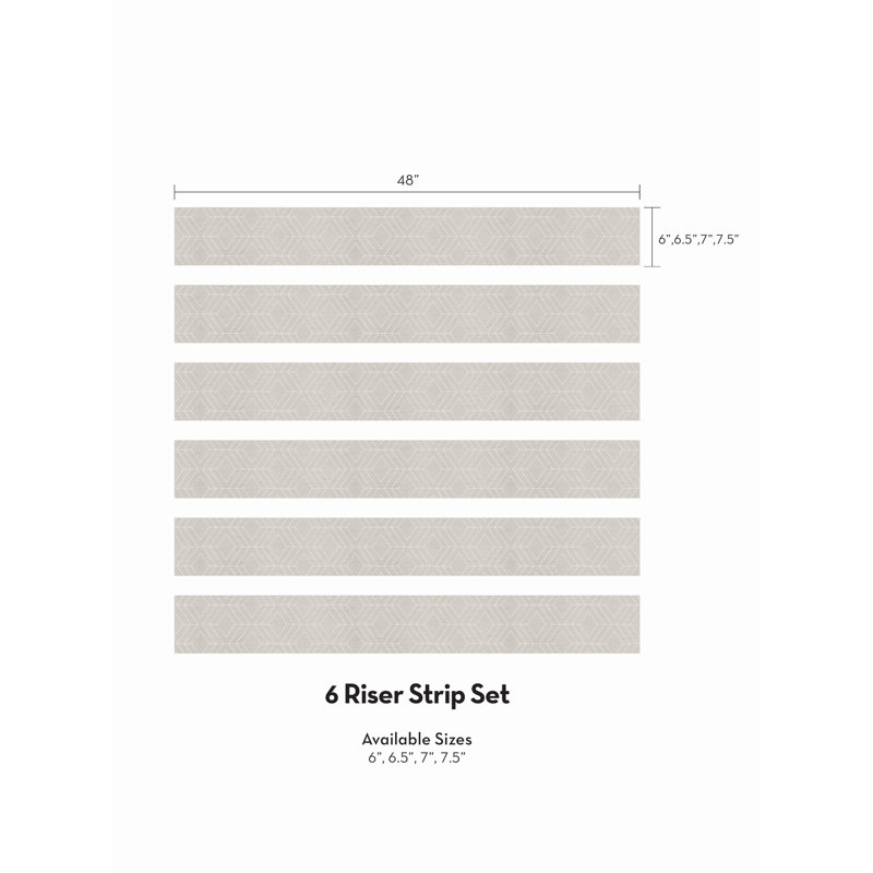 Corrigan Studio® Diamond Geometric Art Deco Lines Peel And Stick Stair ...